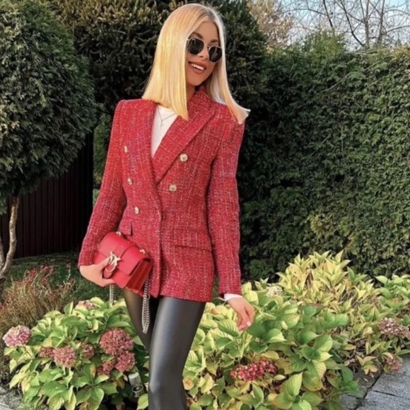 Zara | Jackets & Coats | Zara Texture Weave Tapered Blazers | Poshmark